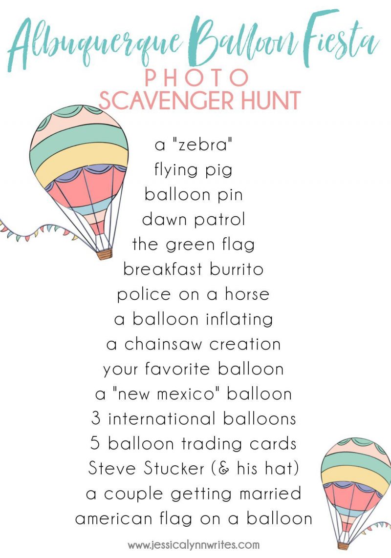 A Balloon Fiesta Scavenger Hunt • Jessica Lynn Writes
